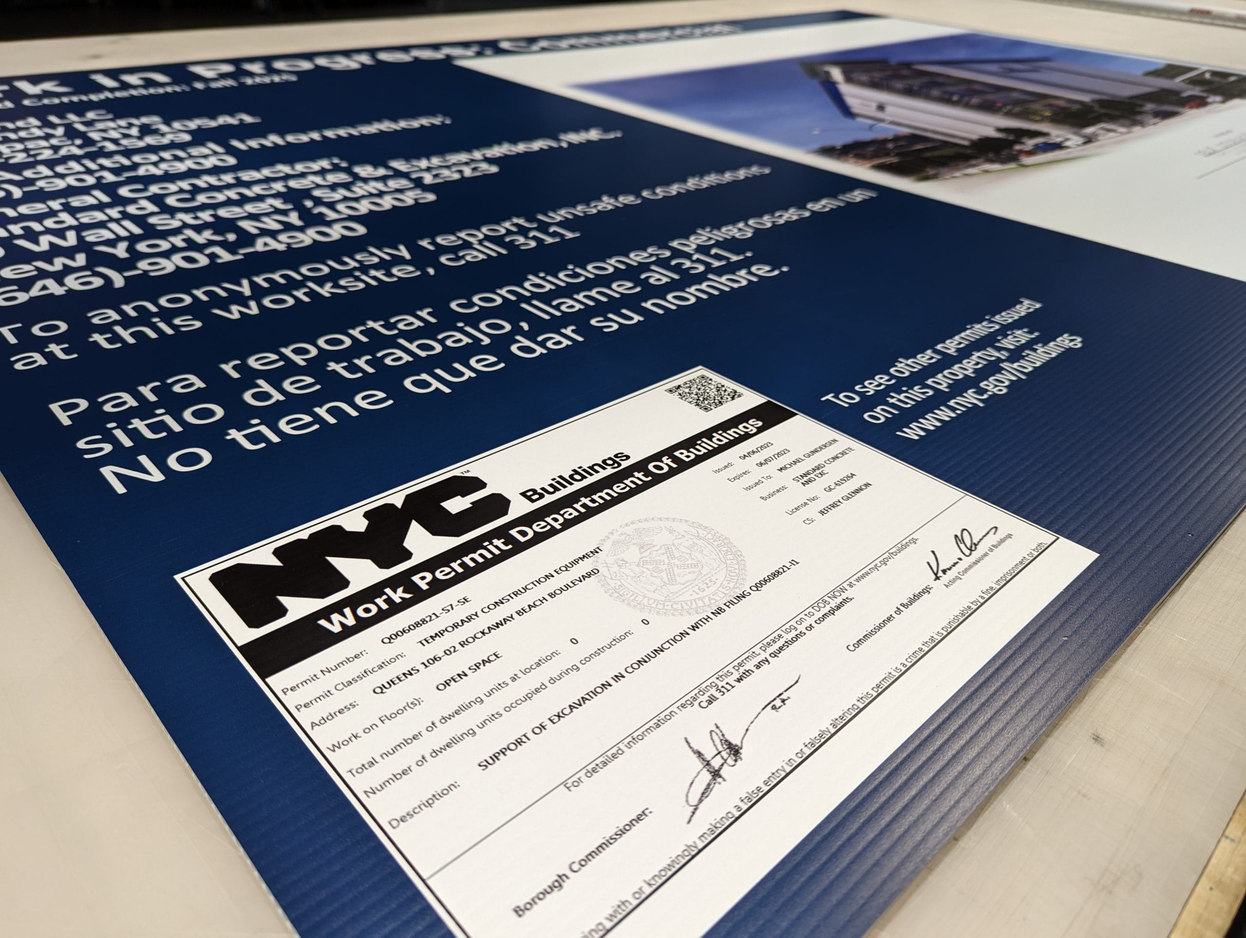 Construction Signs, DOB Signs in NJ